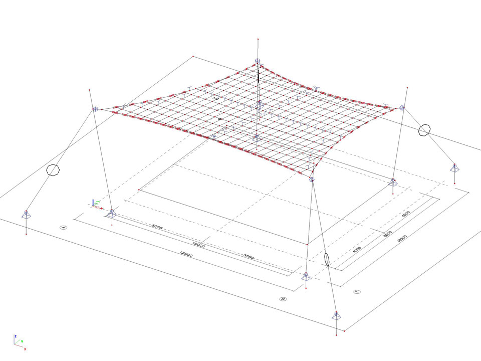 Details Shadow sail Ladenburg 2005 - STATICS RYKLIN